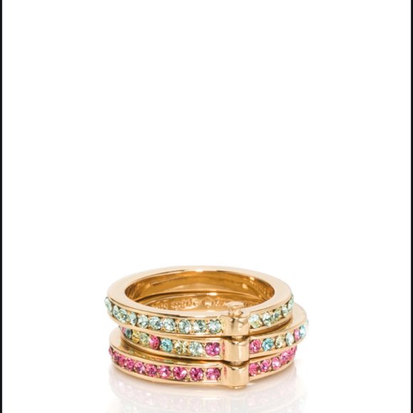 kate spade | Jewelry | Kate Spade Carnival Hinged Stackable Rings 6 ...